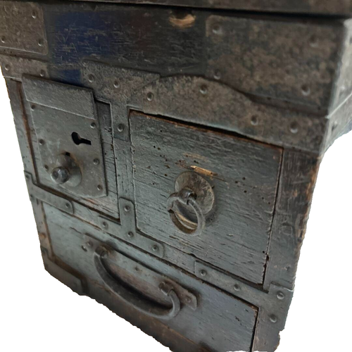 Garfield Coin box Safe Accounting office Antique wooden | eBay