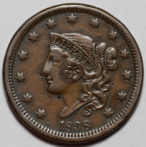 1838 Coronet Head Large Cent - US 1c Copper Coin | eBay