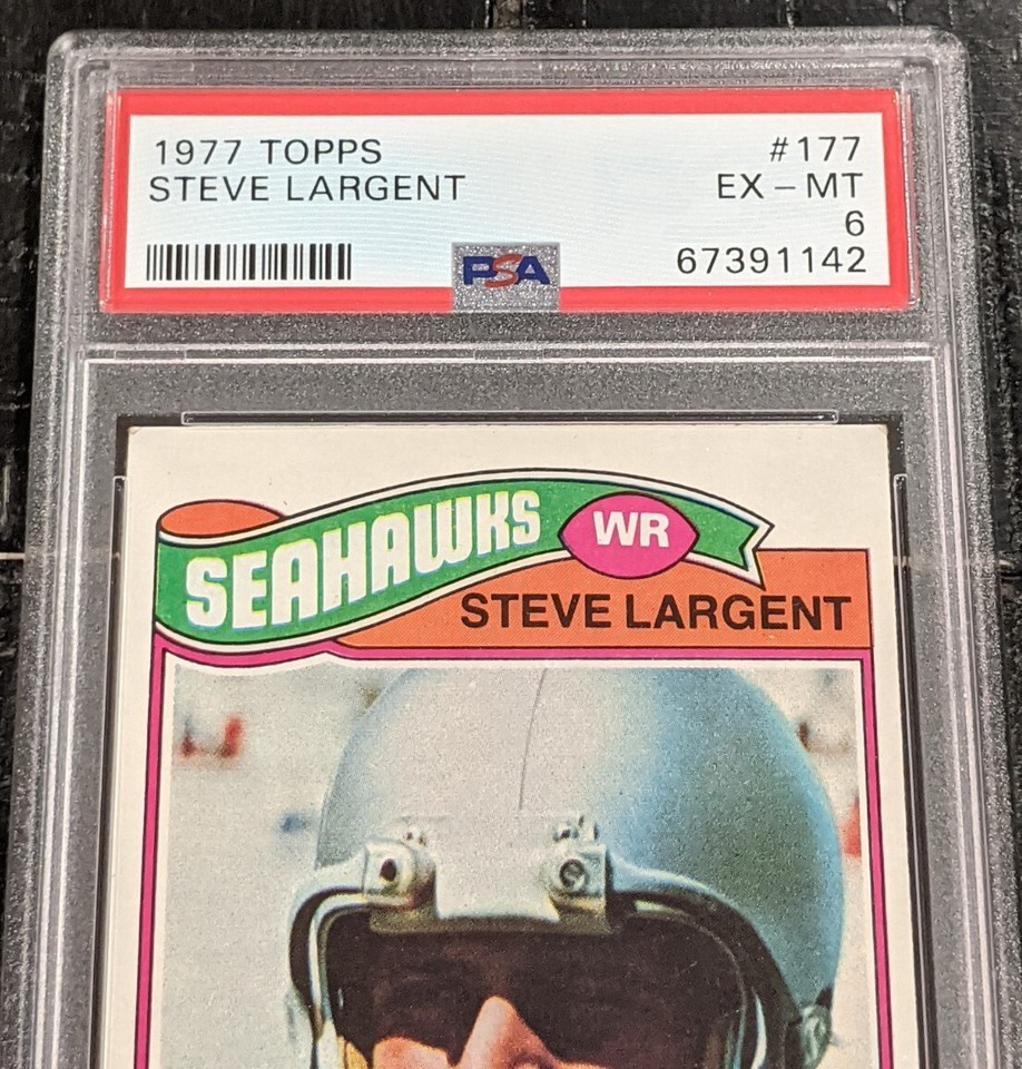 1977 Topps Steve Largent ROOKIE PSA 6 EX-MT RC #177 Seahawks | eBay