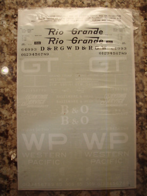 D&RGW - Rio Grande 50' Single & Double Door Boxcars Decals Microscale ...
