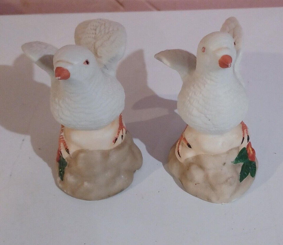 Set of 2 Ceramic White Doves Figurines | eBay