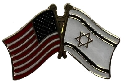 Pack of 24 USA & Israel Gold Star Wavy Flags Motorcycle Hat Cap Lapel ...