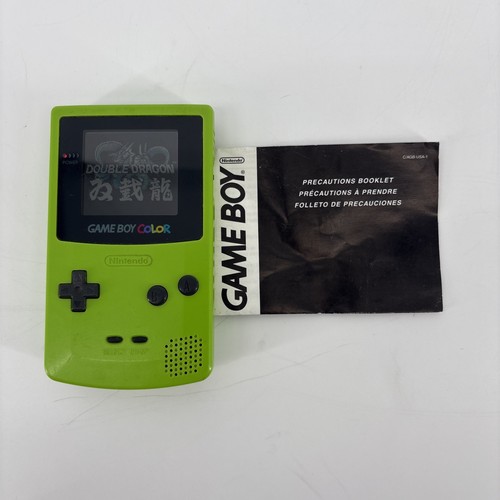 Kiwi Green GameBoy Color Authentic Nintendo GBC Handheld Console WORKS ...