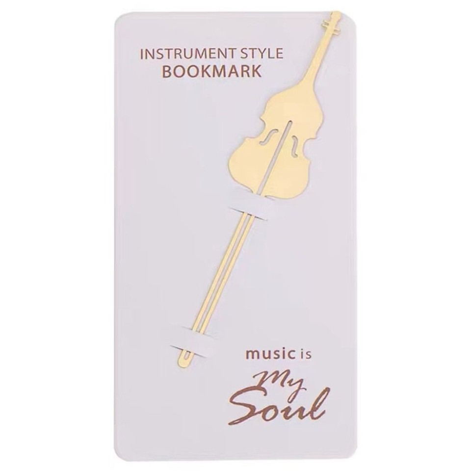 Gold Musical Note Musical Instruments Bookmark Metal Paper Clips ...