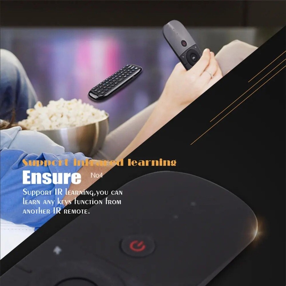 Wireless Remote Control Keyboard IR Remote Air Mouse For KODI Android ...