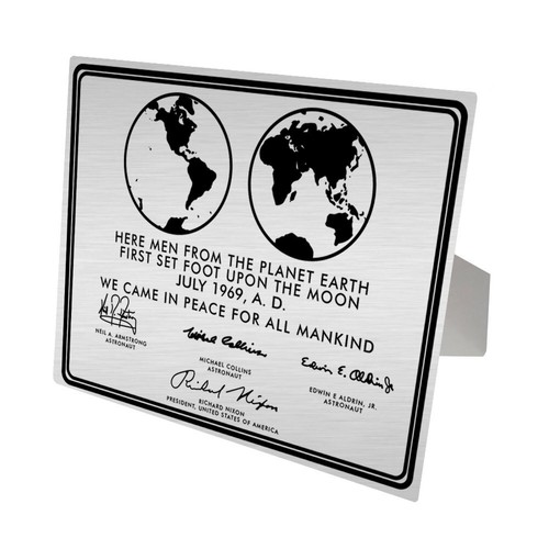 NASA Moon Landing Plaque Replica Aluminum Print | eBay
