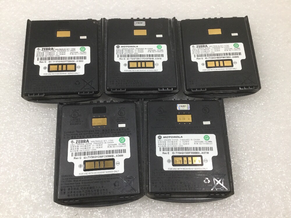 Motorola Zebra Battery 82-111094-01 MC55 MC55A0 MC65 MC67 Series - Lot ...