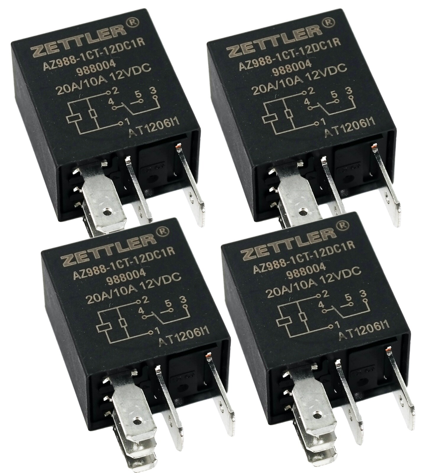 4x American Zettler Fuel Pump Relay For Chrysler Dodge Jeep Replace ...