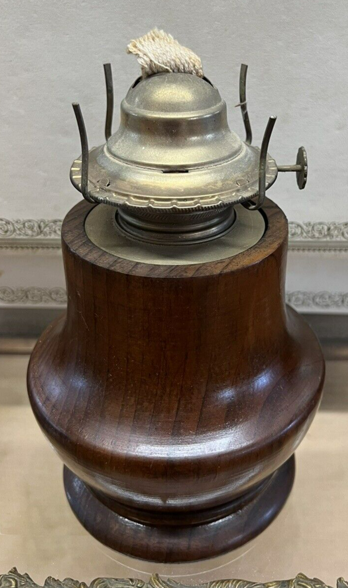 WOODEN BASE OIL LAMP WITH METAL CANISTER FOR LAMP OIL (2 AVAILABLE) | eBay
