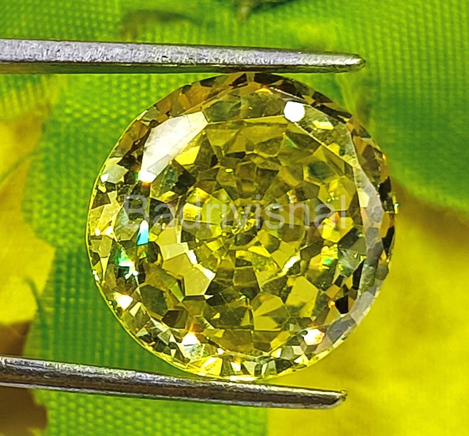 63 CT/18X18 MM CERTIFIED NATURAL YELLOW SPINEL RARE ROUND CUT LOOSE ...
