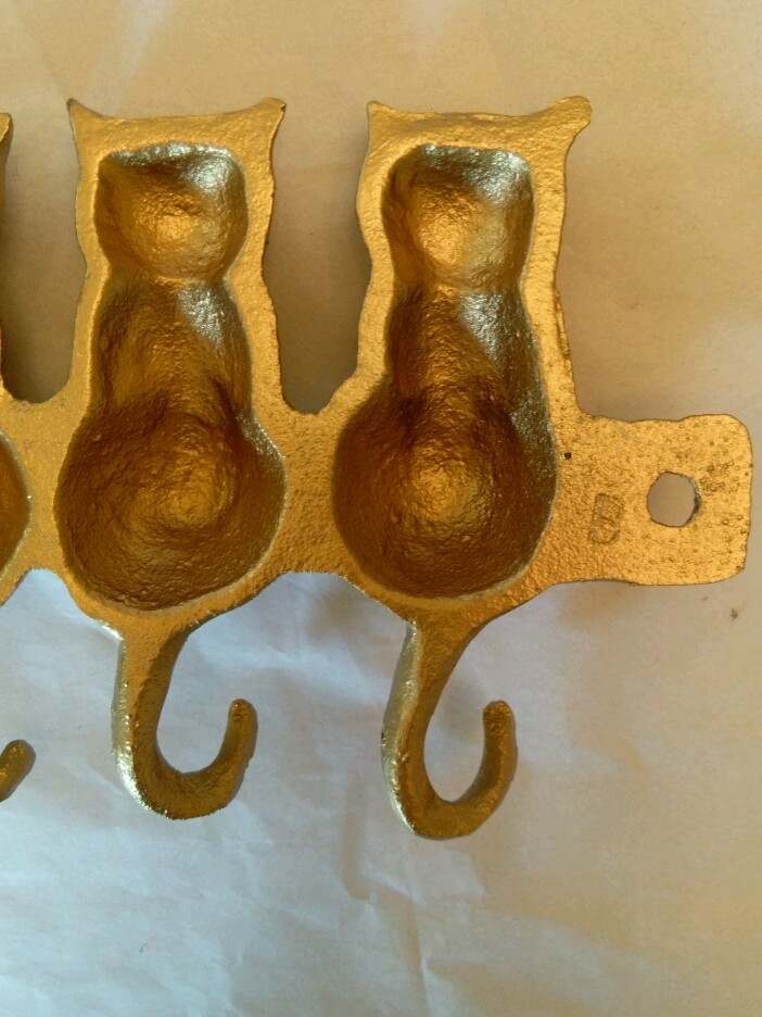Cat Key Hook Brass Hooks for the Lady With all the Cats & Keys 8" x 3. ...
