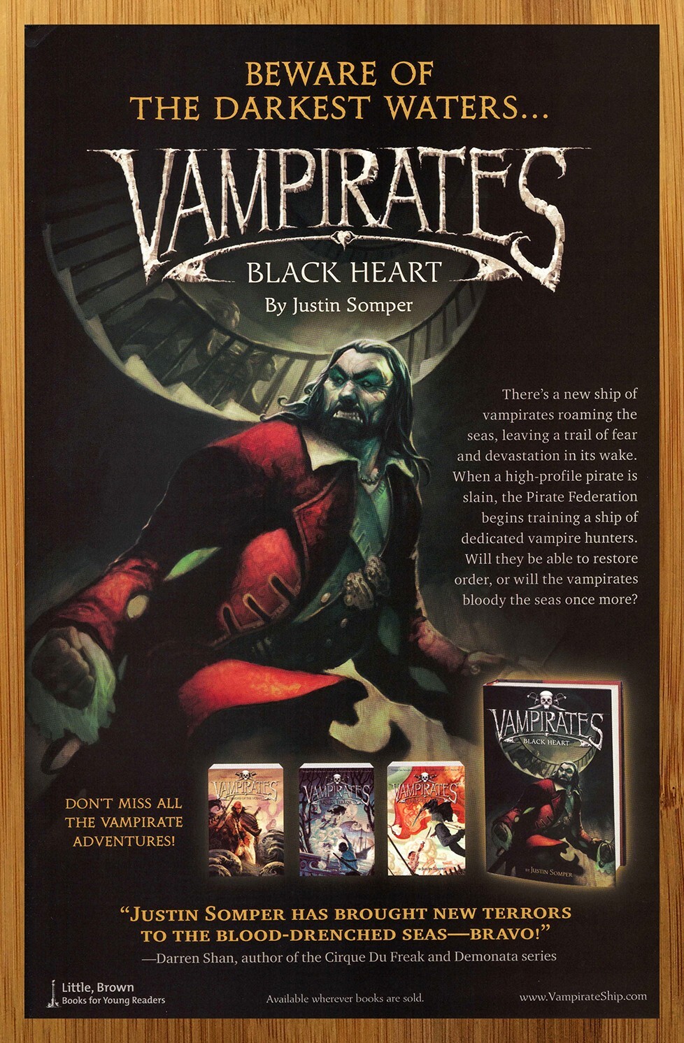 2009 Vampirates Book Series Print Ad/Poster Justin Somper Vampire ...