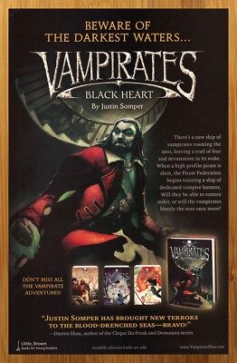 2009 Vampirates Book Series Print Ad/Poster Justin Somper Vampire ...