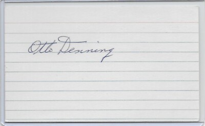 Otto Denning Autograph 3" x 5" Index Card | eBay
