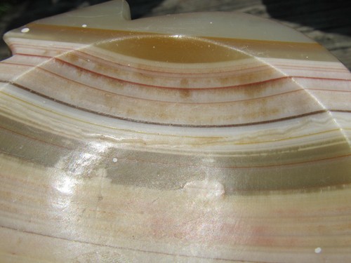 Alabaster Ashtray Shape Spade Vintage WELL USED LOTS OF WEAR. AS IS 4 1 ...