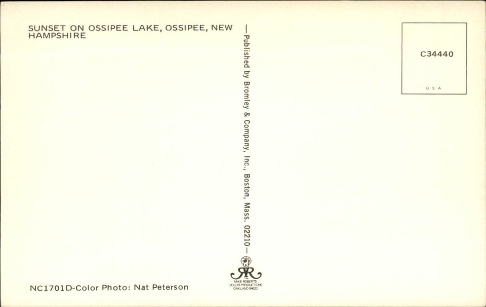 Sunset Ossipee Lake Ossipee New Hampshire vintage postcard b447 | eBay