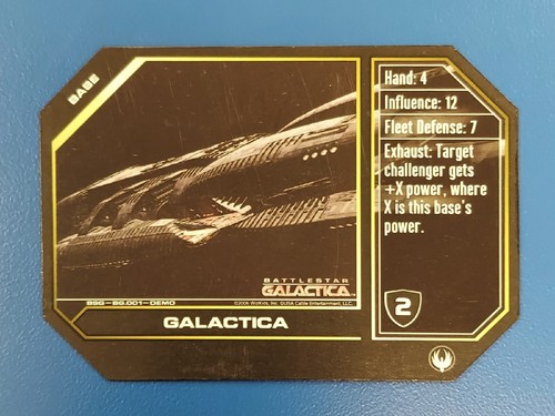 BATTLESTAR GALACTICA CCG RARE DEMO Card BSG-BG.001-DEMO Galactica | eBay