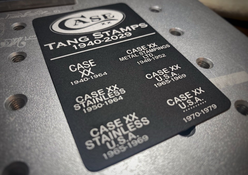 Case Knife Tang Stamp Identification Chart Metal Business Card | eBay
