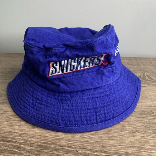Eat A Snickers Blue Cotton Embroidered Bucket Hat One Size Adult Unisex ...
