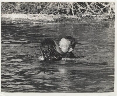 The Getaway 1972 Steve McQueen kissing Ali MacGraw in river Original ...