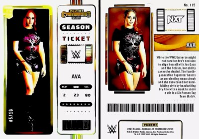 2023 Chronicles WWE Contenders Season Ticket Gold #115 Ava RC Rookie ...
