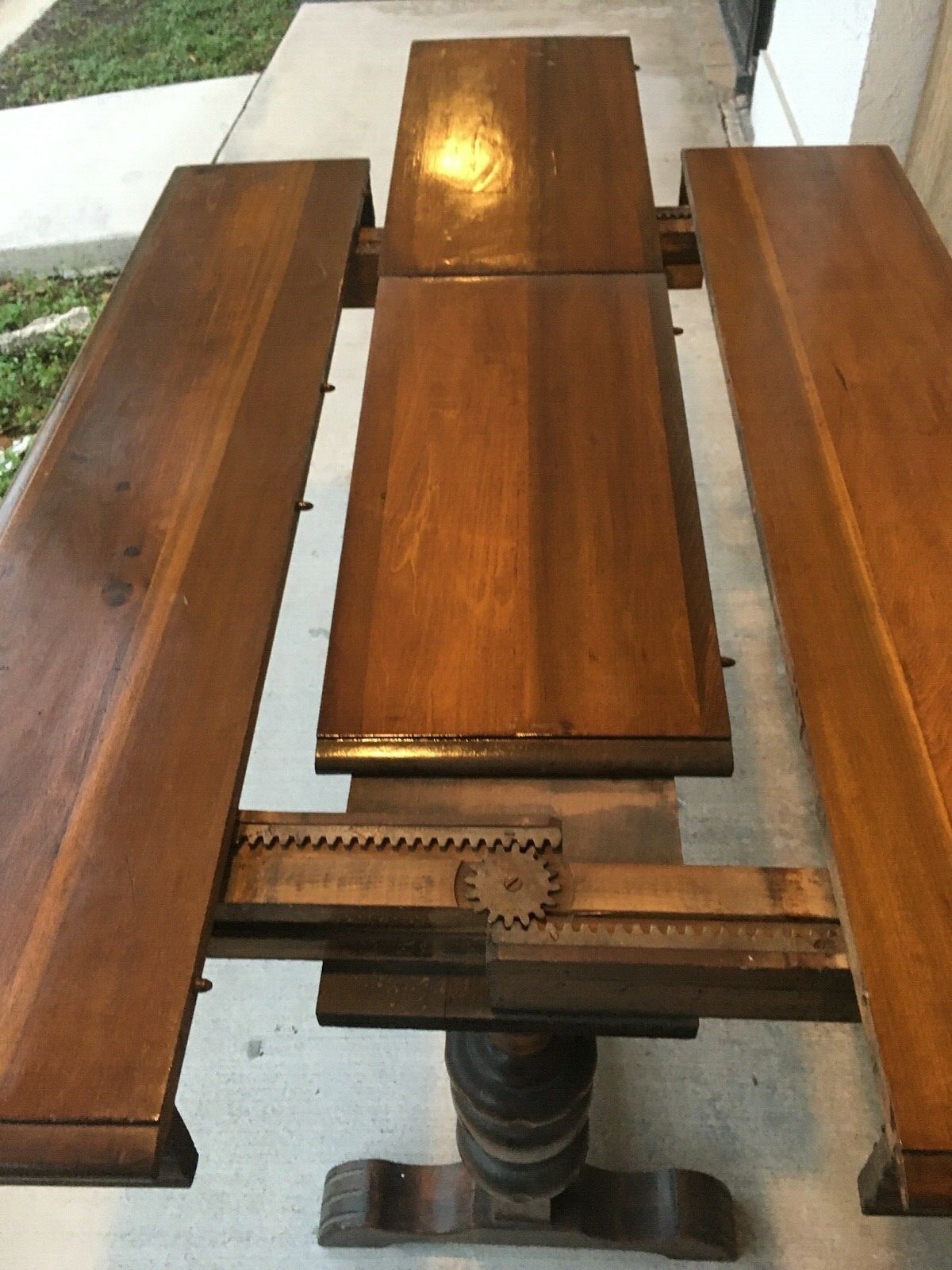 Antique Gluck Brothers Brooklyn New York Expanding Library Table Late ...