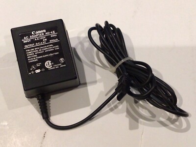 Genuine Canon AC Adapter AD-4 II - Input 120VAC 60Hz 8W - Output 4.5 ...