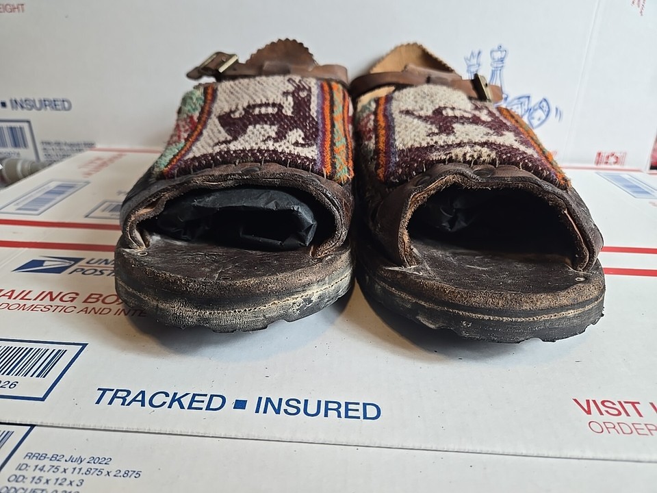 Men 11.5.D US Ralph Lauren Vintage Leather Sandals Native Made In Italy ...