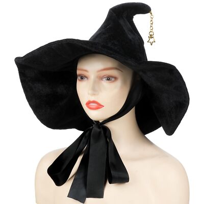 Halloween Witch Hat Lolita Witch Hat Lolita Star Wizard Hat Knitted Witch Cap... | eBay