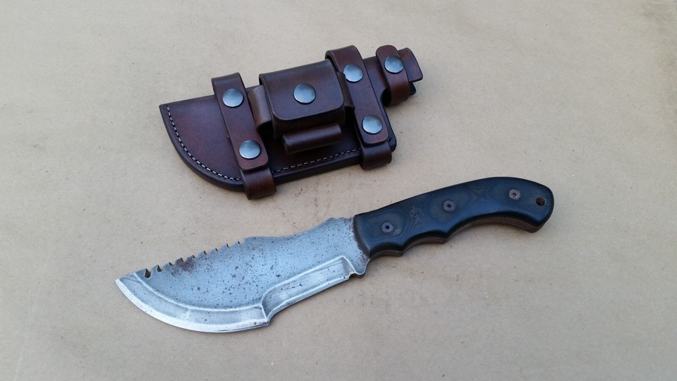 TOM BROWN TRACKER T1 TBT-010 CUSTOM LEATHER SHEATH(SHEATH ONLY) READ ...