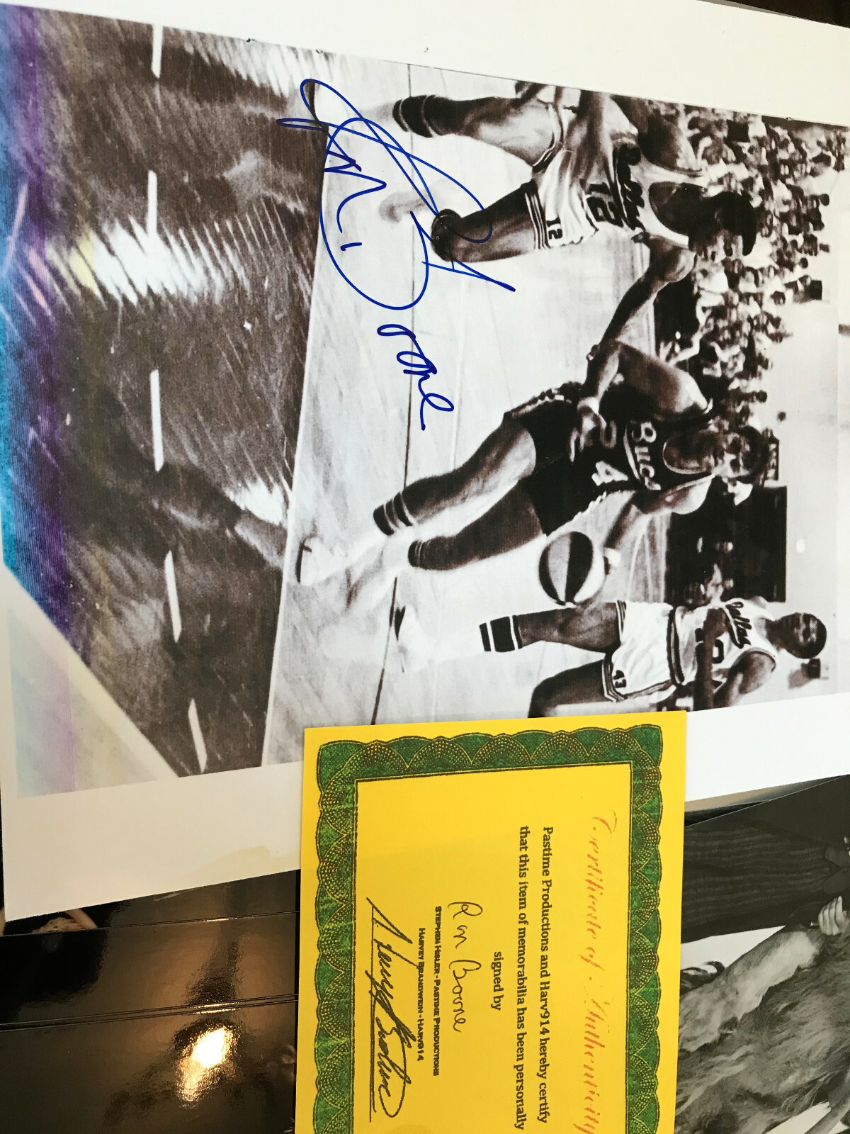 RON BOONE AUTO AUTOGRAPH 8X10 SIGNED COA 1st stop rookie ABA Dallas ...