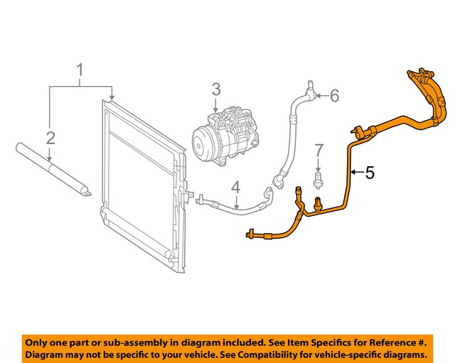 Mercedes MERCEDES-BENZ OEM 12-15 ML350-A/C AC Hose Line Pipe 1668300215 ...
