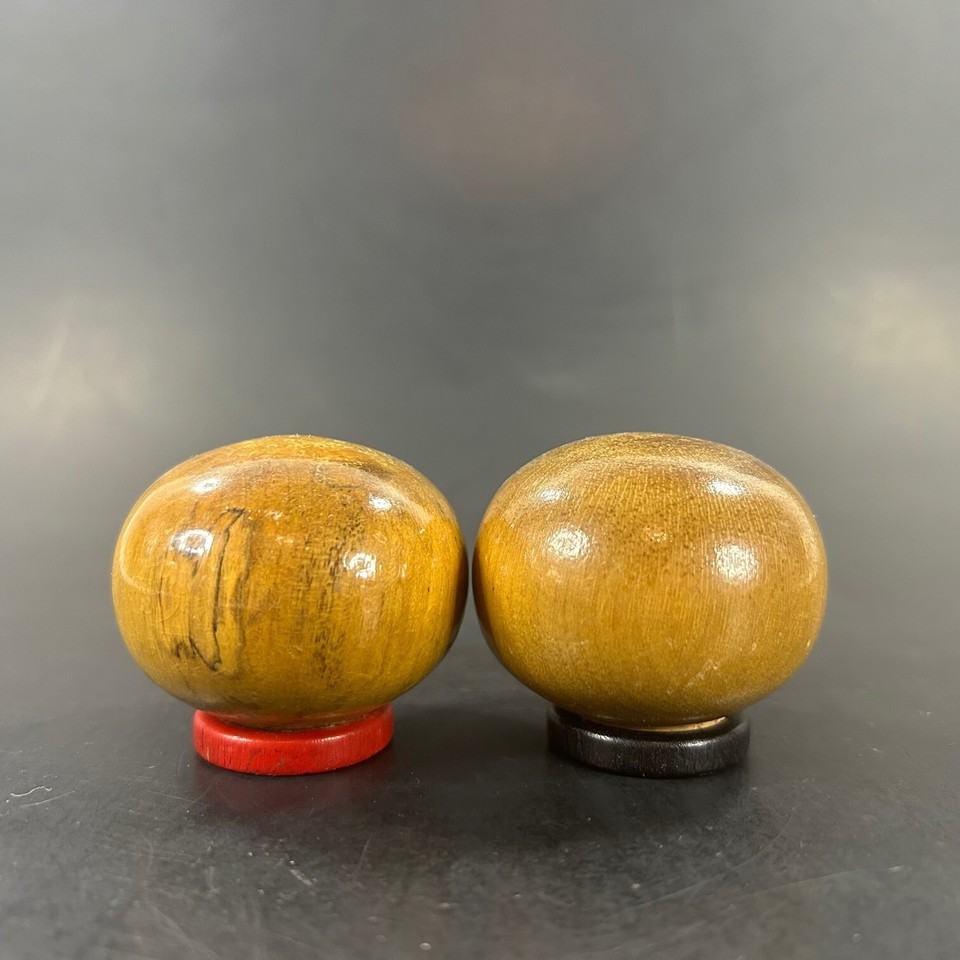 Simple Myrtlewood Ball Salt & Pepper Shakers Hand Made | eBay