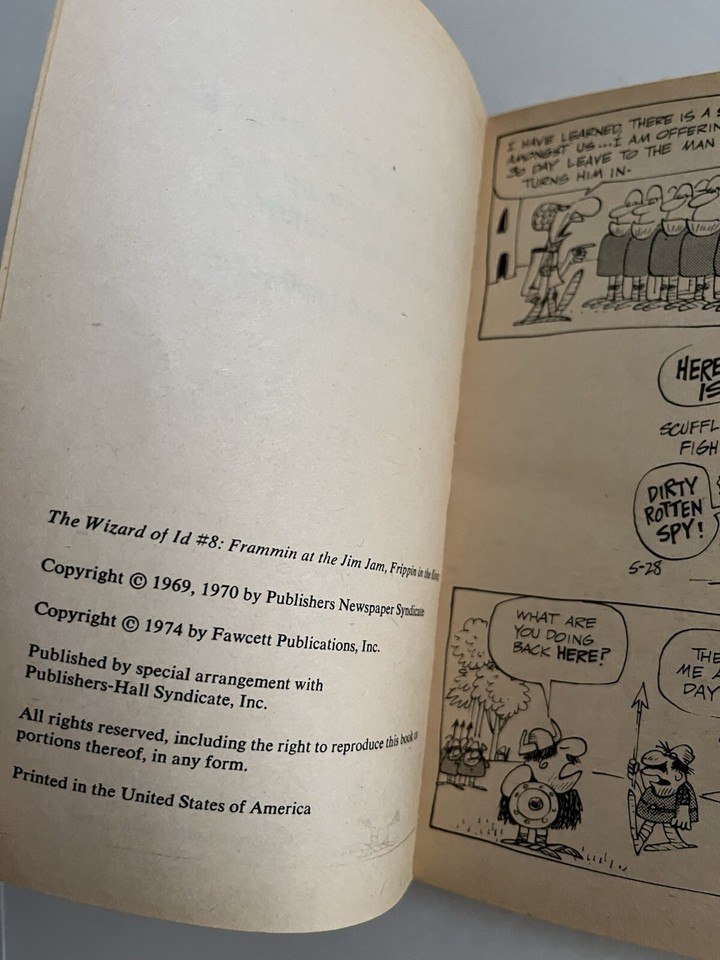 1970's Cartoons PB Lot 3 At Ease, Beetle Bailey Wizard of Id #8 B.C ...