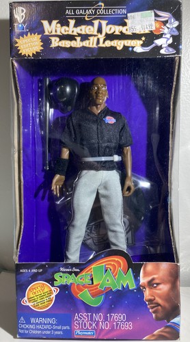 🔥 MICHAEL JORDAN BASEBALL LEAGUER SPACE JAM PLYAMATES 1996 WB TOY ...