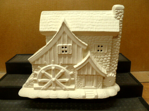 C-0256 Village Grist Mill Saw Mill 7"Tx9"Lx5"W Ceramic Bisque Ready to ...