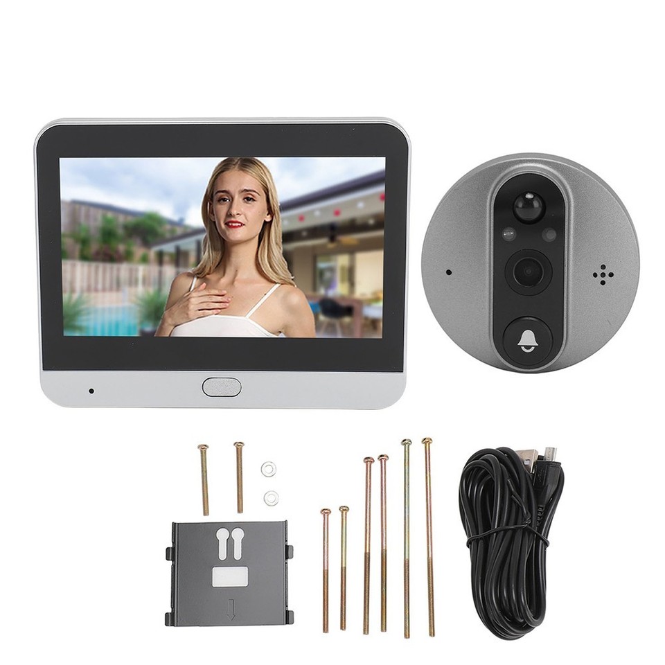 Motion Detection Front Door Monitoring 1080P Visual Monitor 2 Way ...