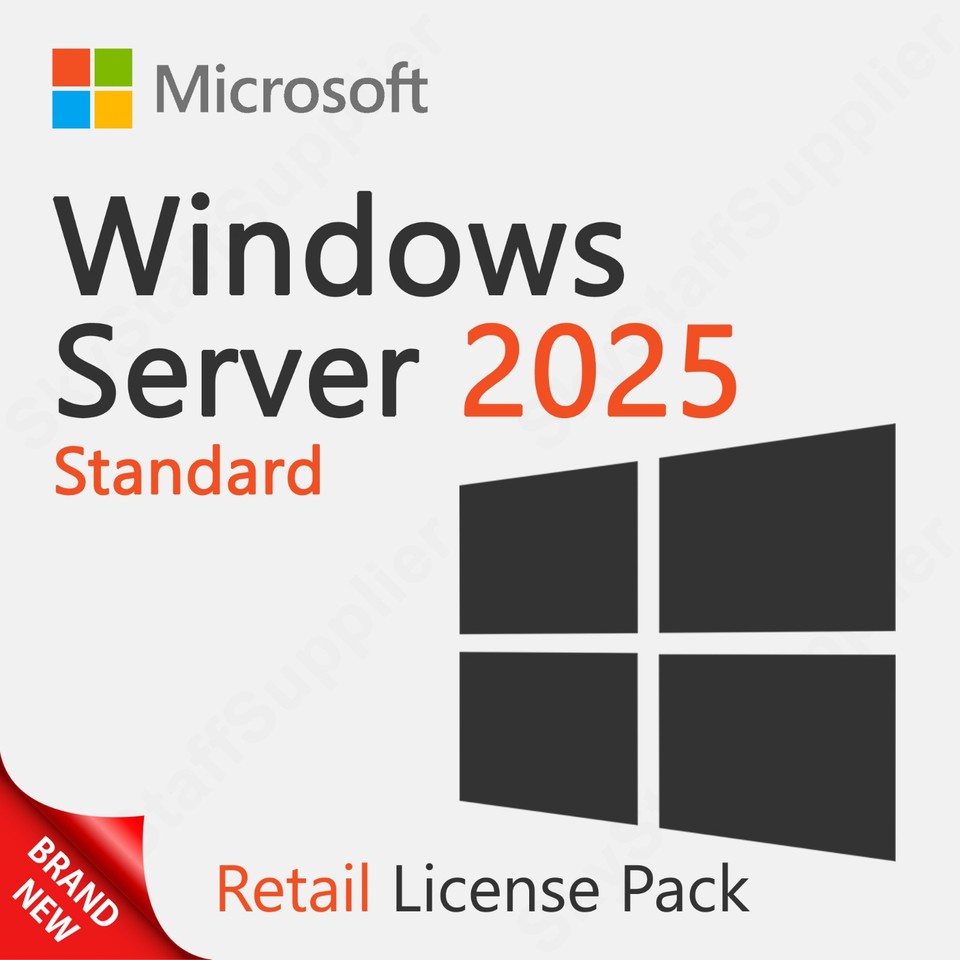 Microsoft Windows Server 2025 STANDARD 24 Core License KEY +10 Access CALs - NEW | eBay