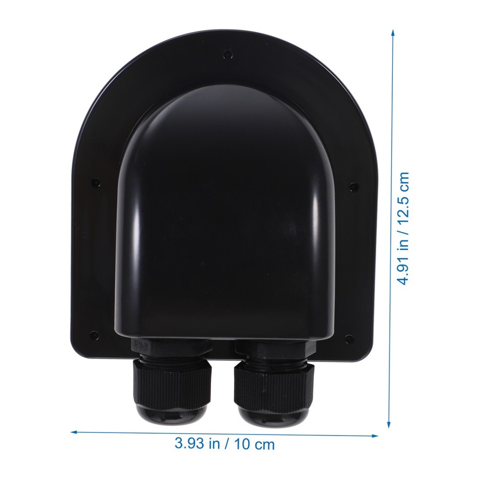 2 Pieces Photovoltaic Junction Box Black Cable Entry Gland Double Solar ...