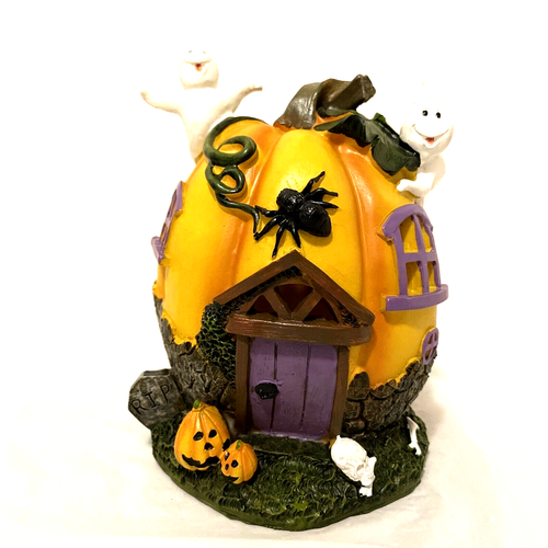 Halloween Jack Lantern Pumpkin & Ghosts LED Resin Statue Decoration ...