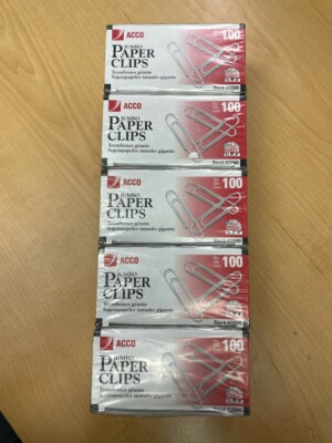 ACCO Paper Clips, Economy, Smooth, Jumbo, 100 Clips Per Box, 10 Box ...