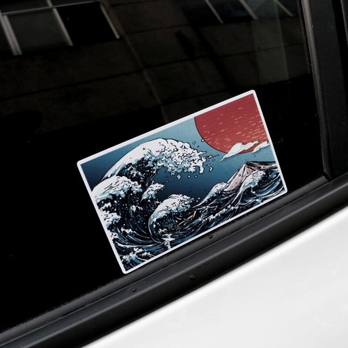 Ocean Waves Surge Car Stickers JDM Decal Auto Vinyl Door Window ...