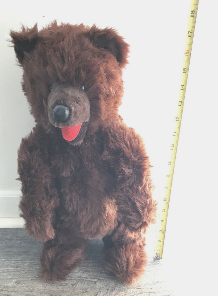 Brown Bear Mighty Star Stuffed Animal Plush Toy Vintage Spiky Fur Teddy ...