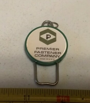 Vintage Premier Fastener Company Advertising Keychain | eBay