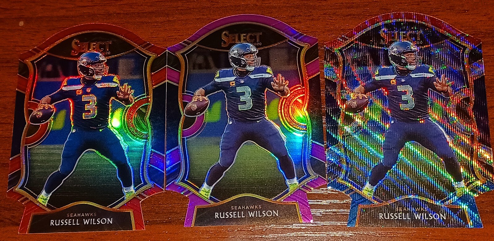 2020 Select #4 Russell Wilson Die Cut Seahawks Lot Maroon, Purple, Tri ...