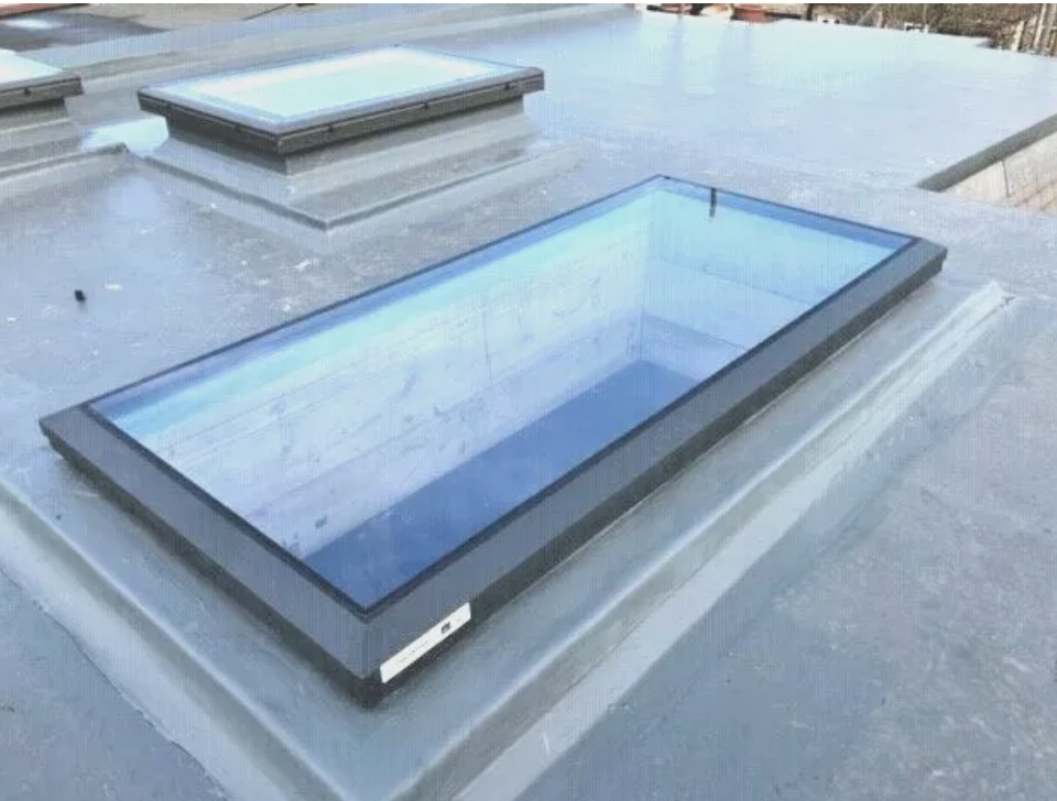 Mardome Rooflight Glass Sky Light Flat Roof Lantern Window Grey Frame ...