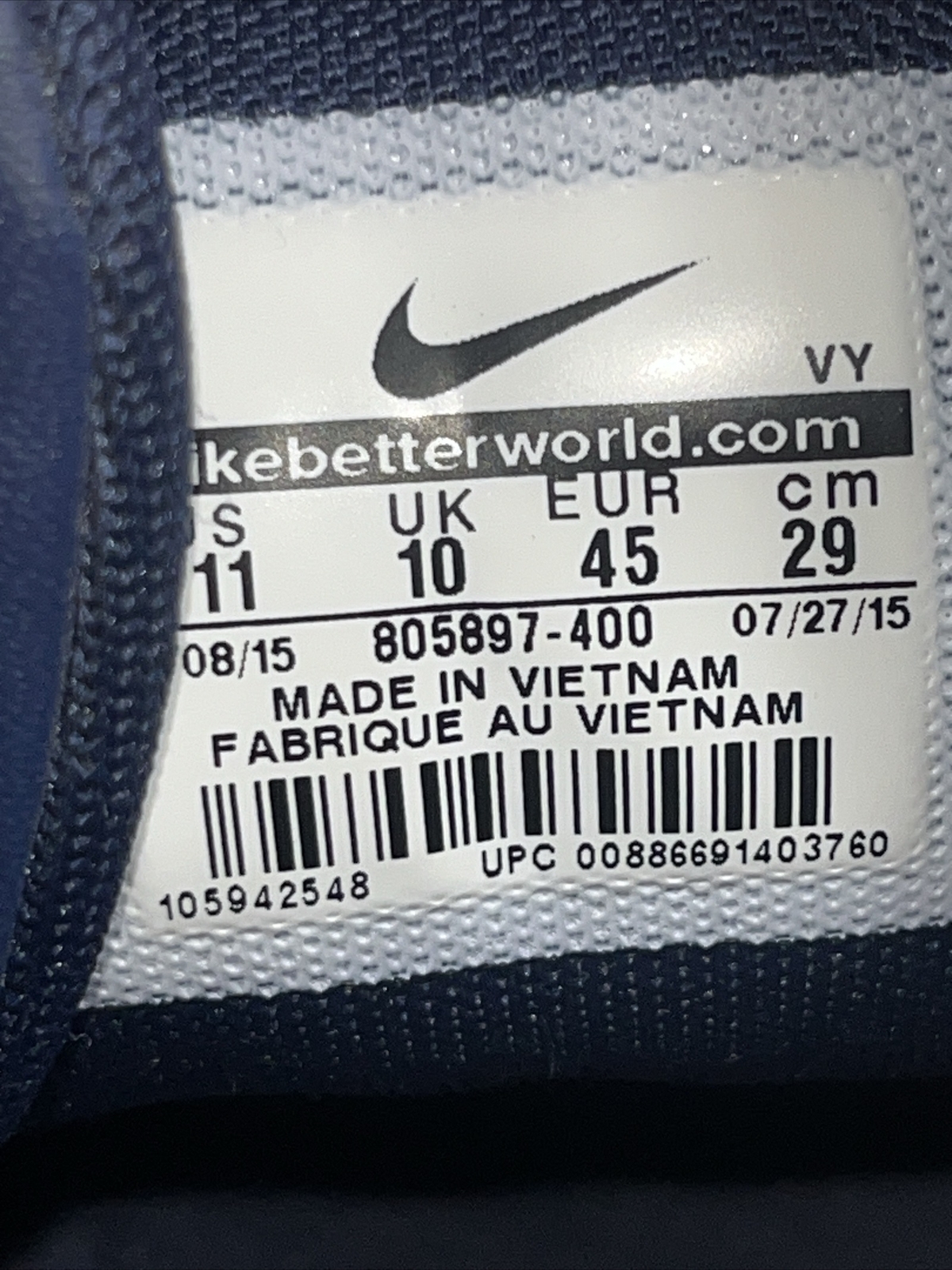 Nike Air Max Sensation Fab Five Shoes Mens 11 Michigan Blue Yellow | eBay