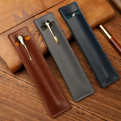 3PCS Pocket Protectors for Pens Leather Pen Pouch Sleeve Fountain Pen ...