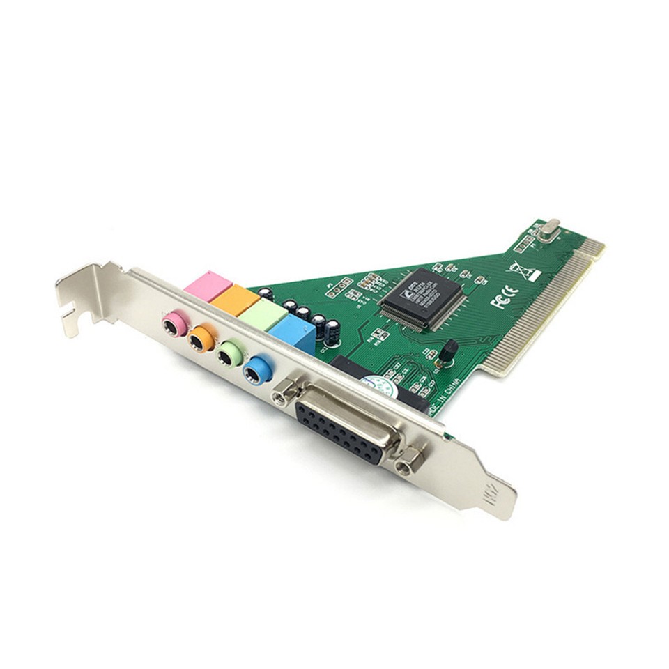 4 Channel 5.1 Surround 3D PC PCI Sound Audio Card w/Game MIDI Port ...