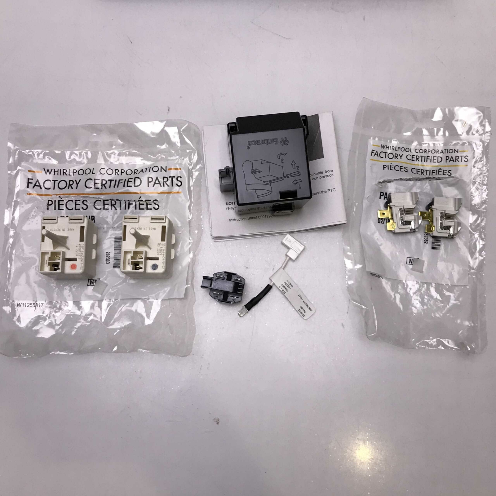 NEW GENUINE OEM WHIRLPOOL Refrigerator Start Relay Kit 8201786 1177466 ...